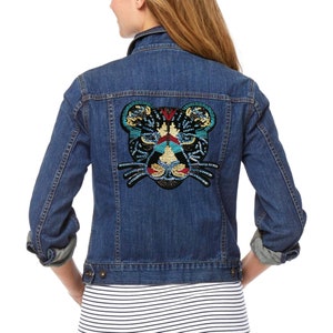 Large Leopard Head Sequin Sew on Patch Back Patch Metallic Applique ...