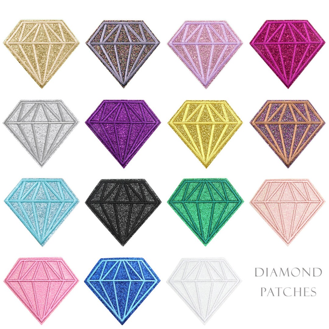 3pc Diamond Iron on Patch Embroidered Sew Patch Applique Glitter ...
