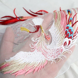 Large Phoenix Sew on Patch 11"/ 28cm Japanese Bird Round Back Patch ...