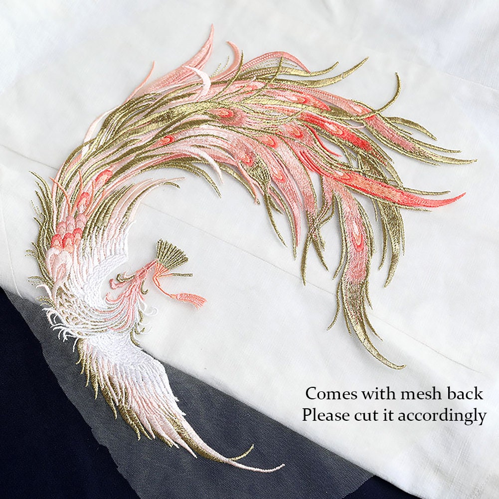 Large Phoenix Sew on Patch 11"/ 28cm Japanese Bird Round Back Patch ...