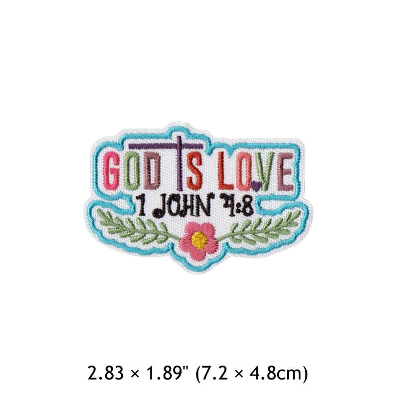 Bible Verse Iron on Patch - Jesus Scripture Embroidered Patch ...