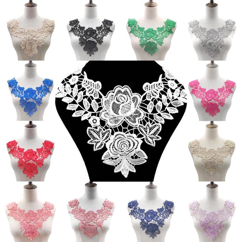 Embroidered Rose Necklines - Etsy