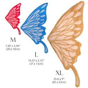 Butterfly Wing Lace Applique Patch Large Pair Neckline Collar Trim ...