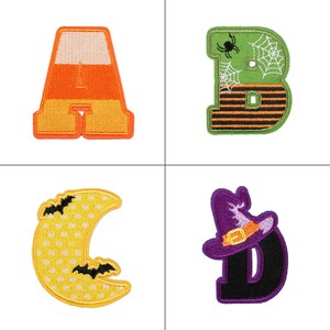 Halloween Letter Patch Iron on Patch Alphabet A to Z Sew Patch Jack O ...