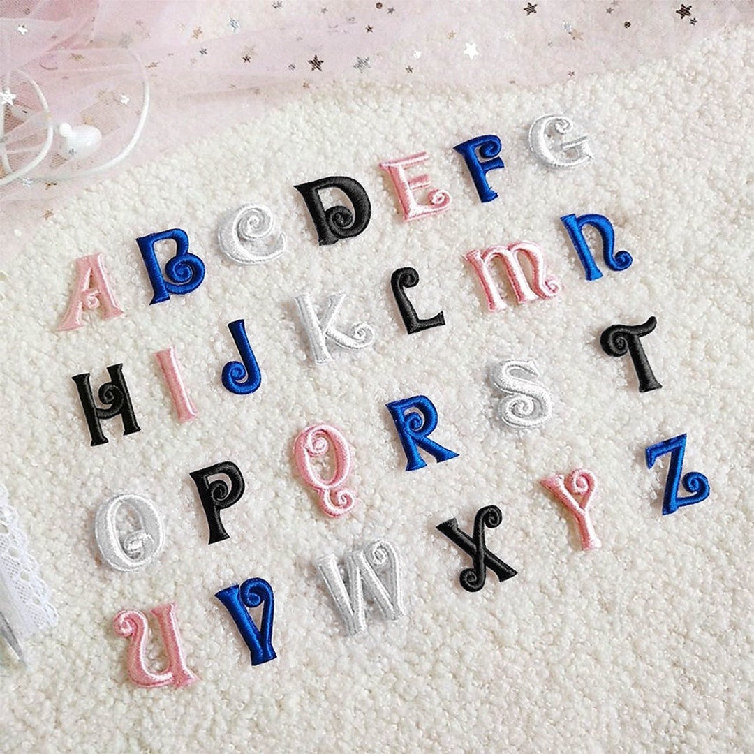 Letter Sticker Patch Alphabet Self-adhesive 4 Colors Small 1"/2.7cm ...