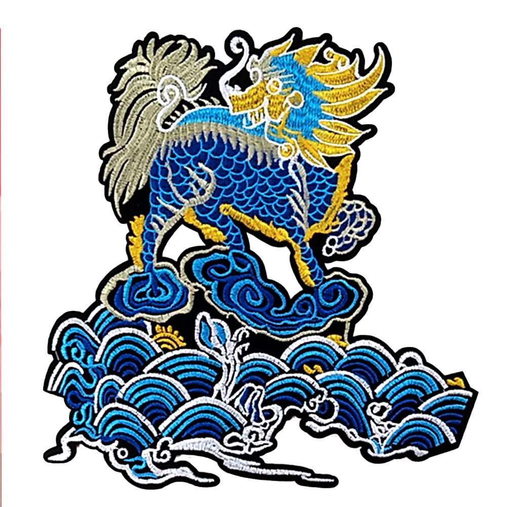 Large Kirin Qilin Sew Iron on Back Patch Embroidered Notion - Etsy