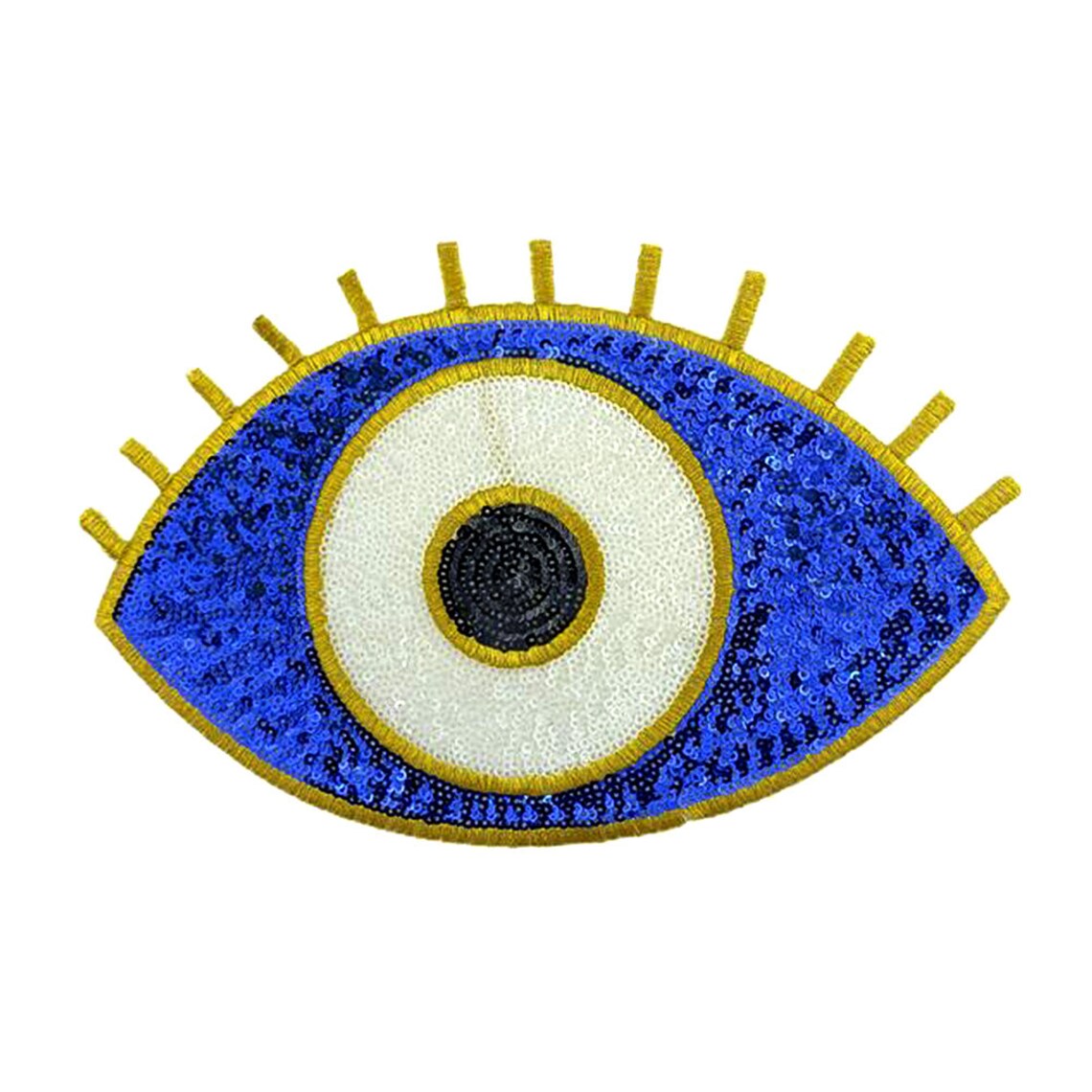All Seeing Eye Sequin Iron on Patch Evil Eye Large Sew on Patch ...