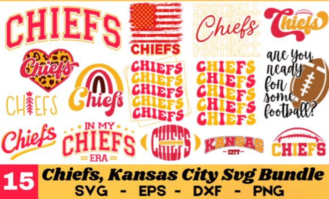 KC Chiefs Themed PNG Sublimation Tshirts Hoodie Designs Bundle Kansas ...