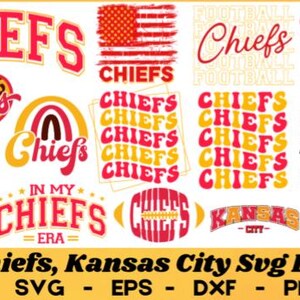 KC Chiefs Themed PNG Sublimation Tshirts Hoodie Designs Bundle Kansas ...