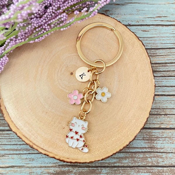 Cat Keychain - Etsy