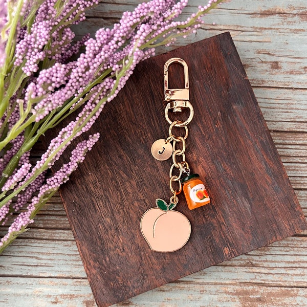 Peach Keychain for Backpack - Etsy