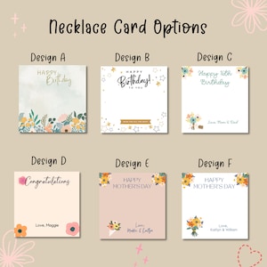 Personalized Message Card Necklace, Mt. Range Dainty Gold-plated ...