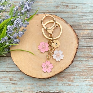 Sakura Cherry Blossom Keychain Charm | Gold Keychain Charm | Backpack ...