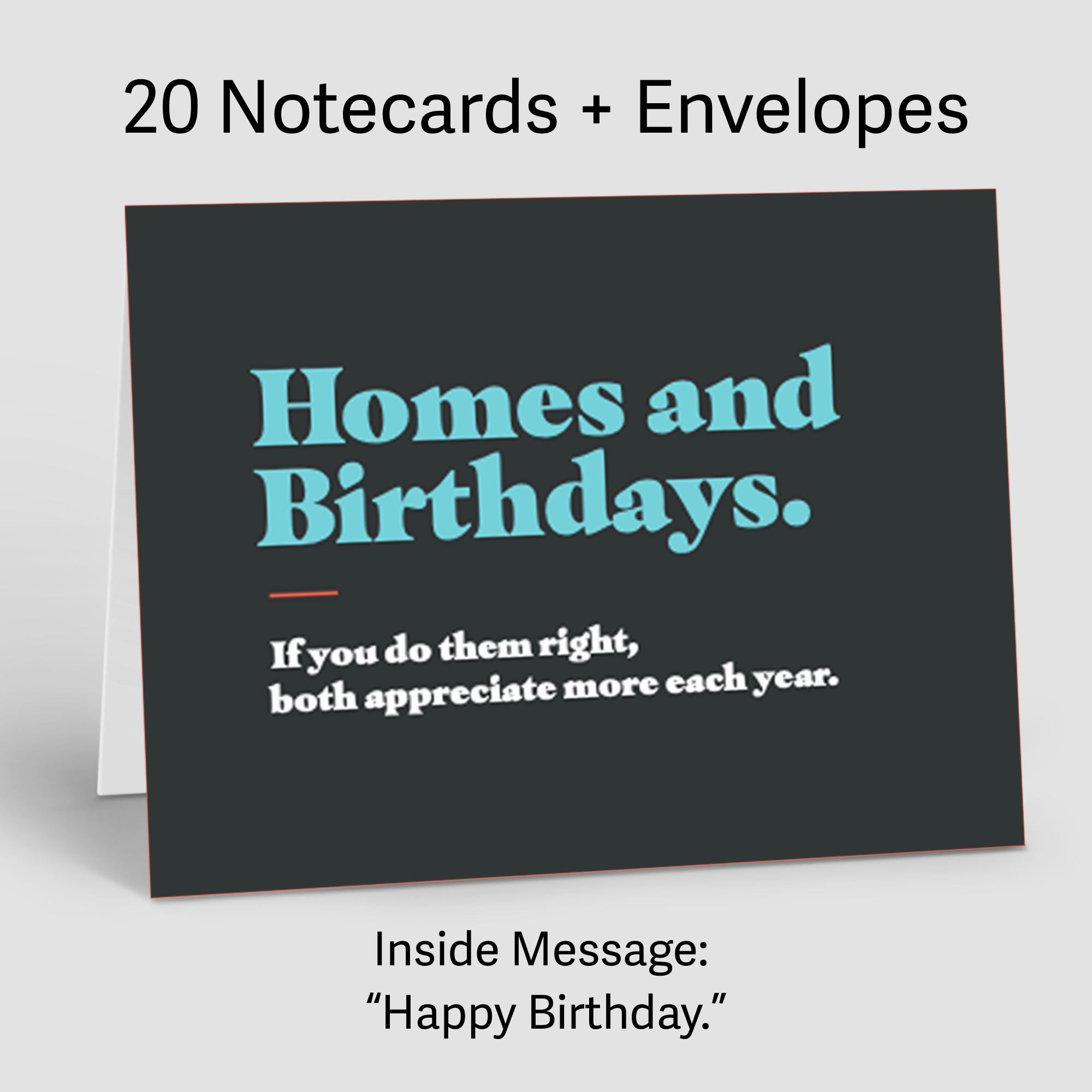 Realtor Birthday Card Bundle | 60 Notecards With Envelopes | Client ...