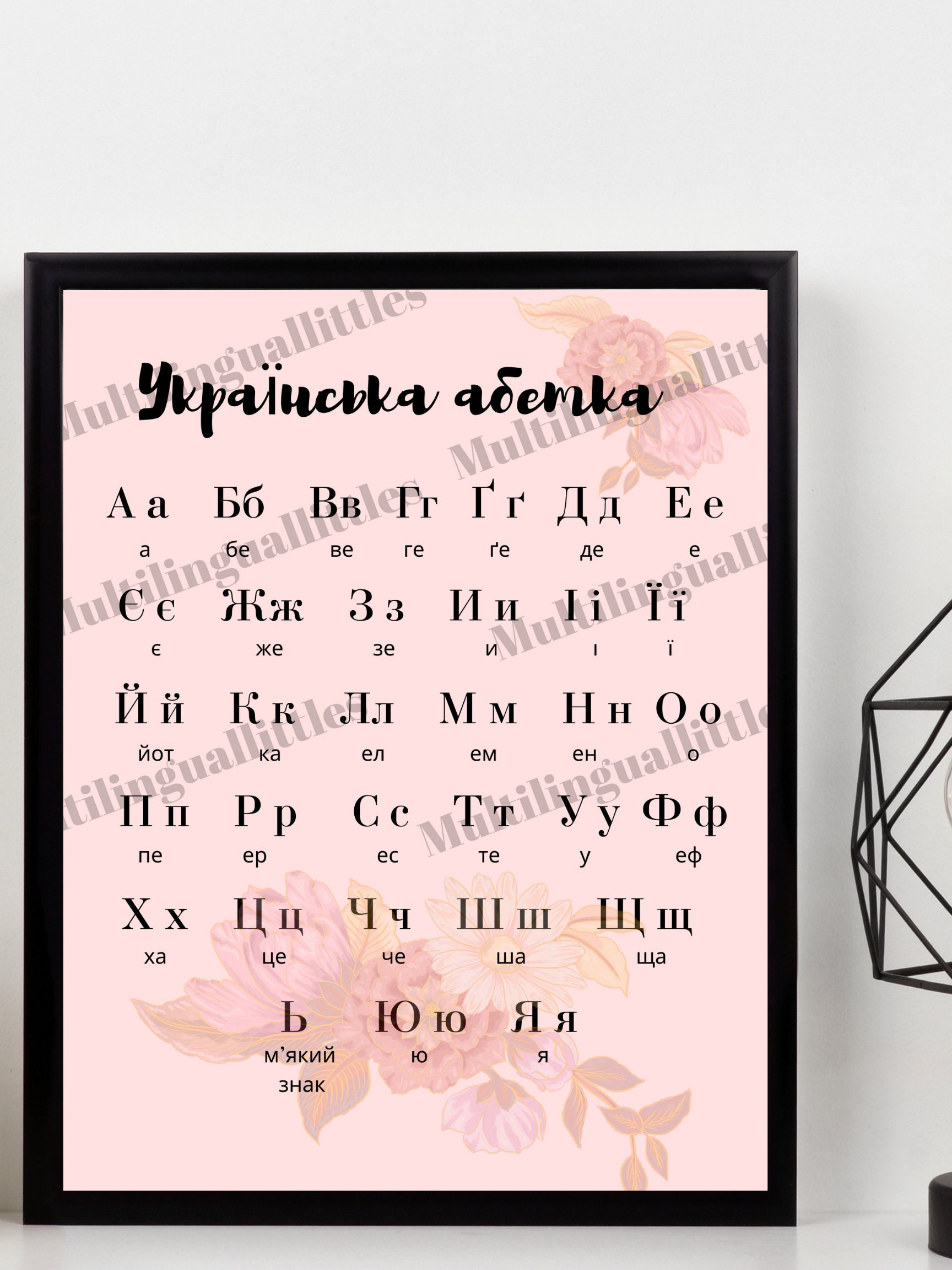 Ukrainian Alphabet Poster DIGITAL FILE DOWNLOAD Українська - Etsy