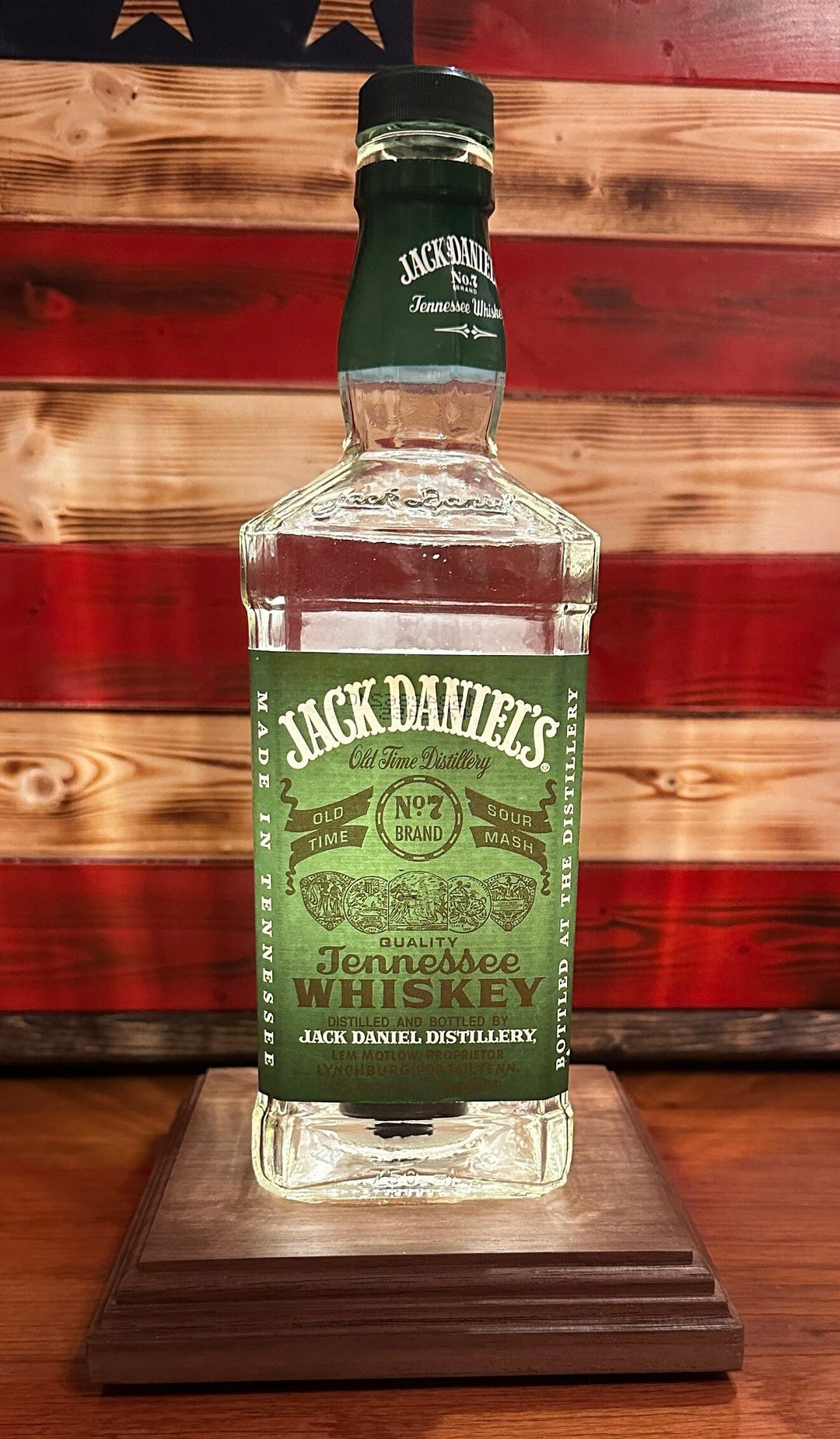 Jack Daniel's "green Label" Dimmable Lamp. Beautiful Lamp - Etsy