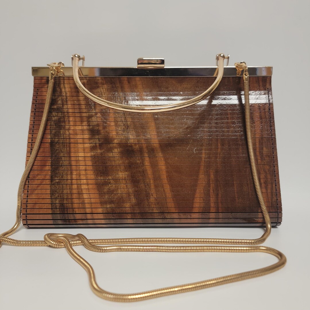 Handmade Women Purse, Natural Walnut Veneer, Natural Basswood Plywood ...