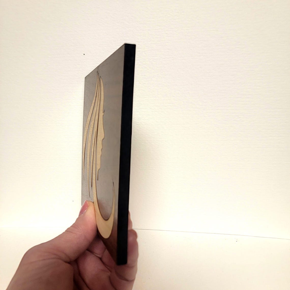 Intarsia Wood Art: Abstract Woman Face, Walnut & Birch Marquetry - Etsy