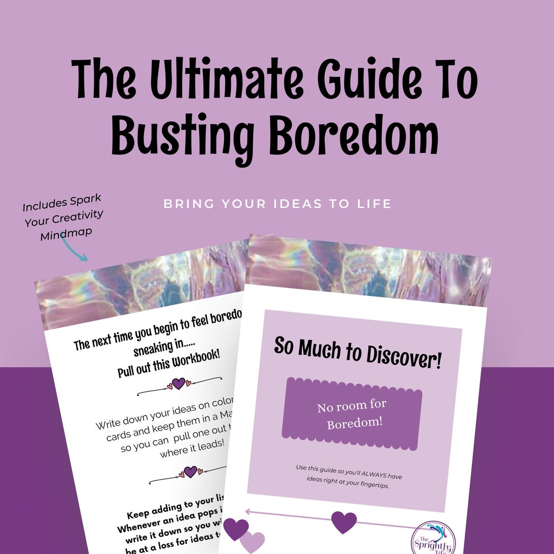The Ultimate Guide to Busting Boredom Workbook - Etsy