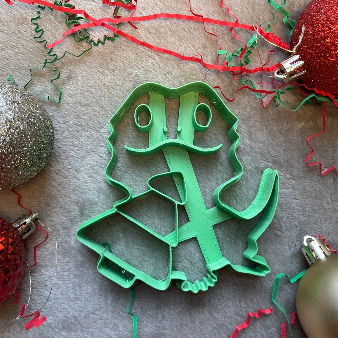 Bearded Dragon Christmas Cookie Cutter, Lizard Cookie Cutter, Christmas ...