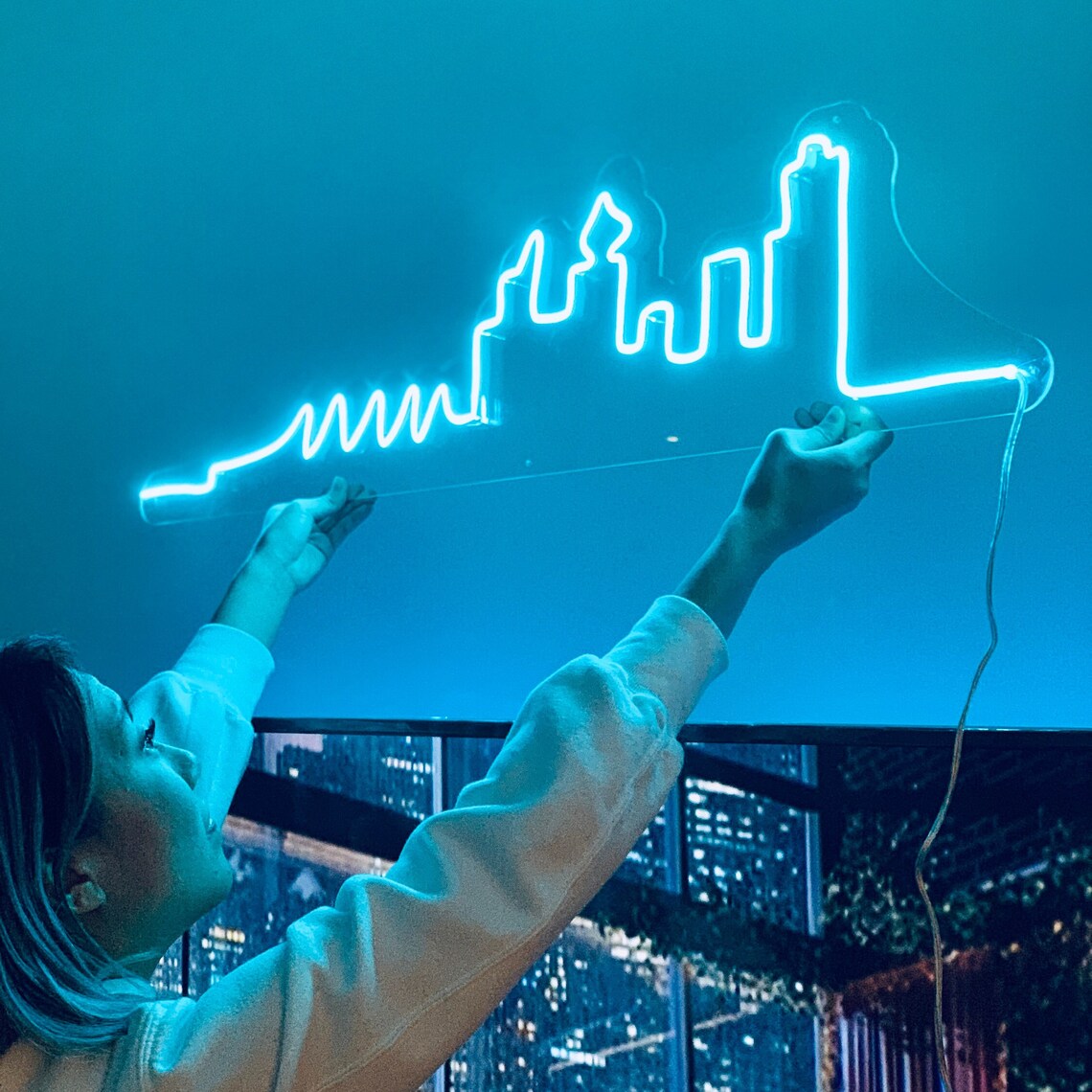 Vancouver Skyline Neon Sign, Neon Sign Bedroom, Bar Signs, Neon LED ...
