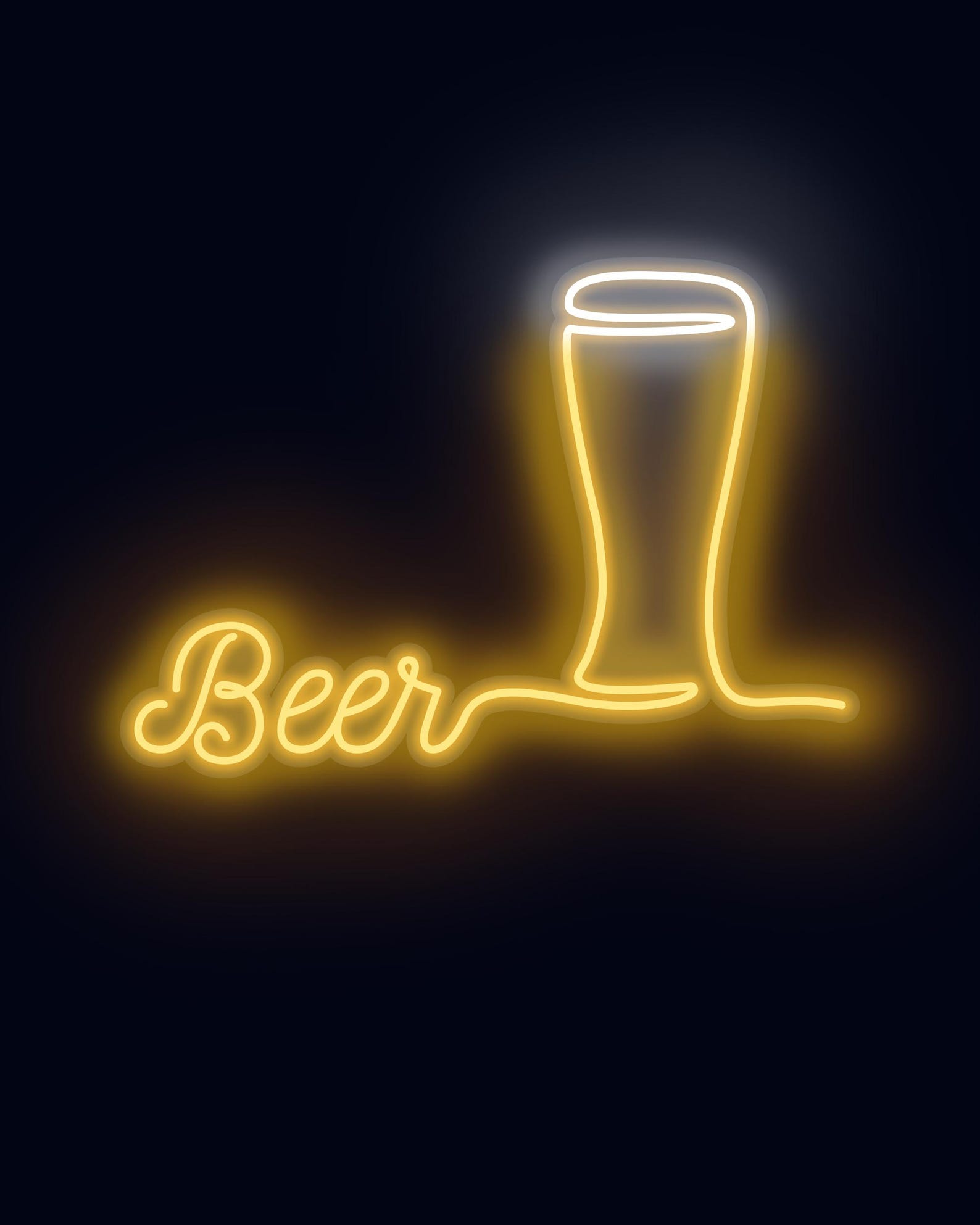 Beer Neon Sign, LED Beer Light for Bar Decor, Home Bar Sign, Man Cave ...
