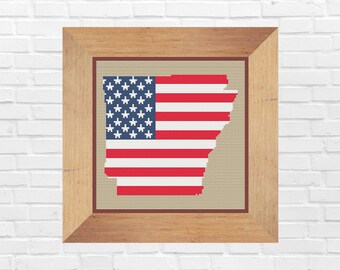 Arkansas Cross Stitch Pattern - Etsy