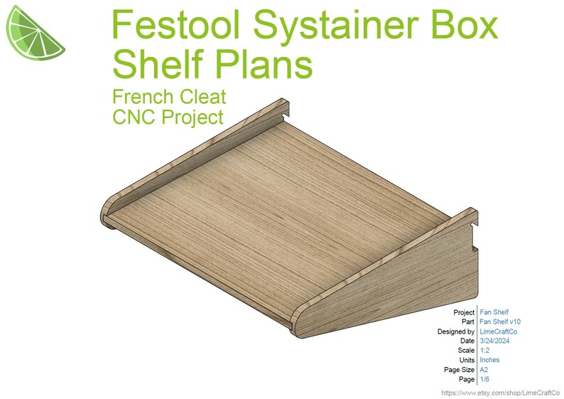 Festool Systainer Box Shelf Plans - French Cleat - CNC ONLY!! - Etsy