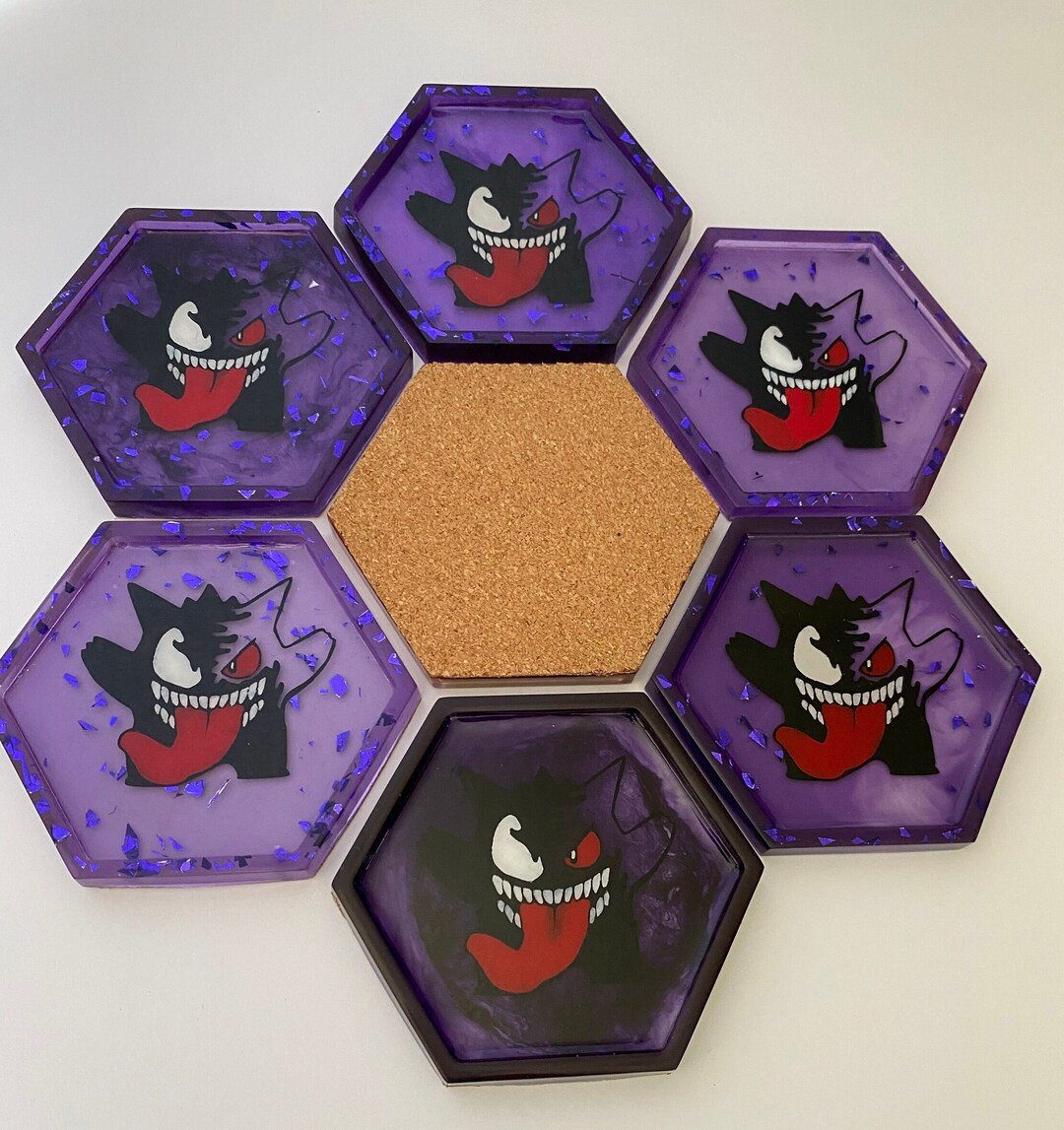 Custom Pokemon Epoxy Resin Coasters - Etsy