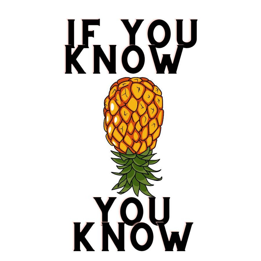 Upside Down Pineapple If You Know You Know, Bubble-free Stickers, Decal ...