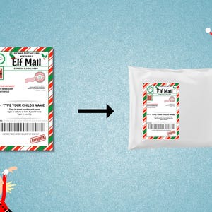 Elf Mail Shipping Labels | North Pole Stamps | Gift Tag Template ...