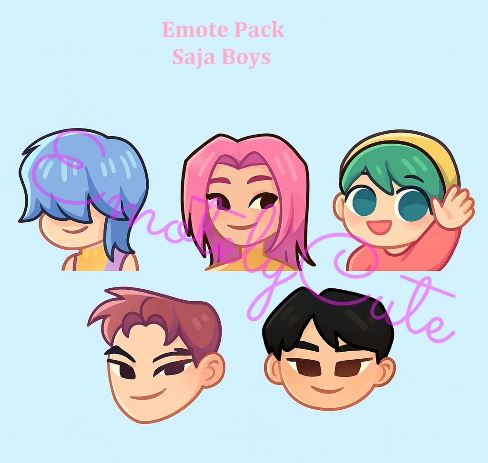 Saja Boys - Emote Pack - Kpop Demon Hunters - Static Emotes - Etsy