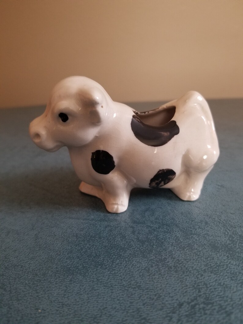 Vintage Ceramic Cow Toothpick Holder Made in Japan - Etsy