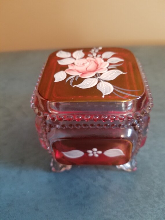 Vintage Westmoreland Hand Painted and Signed Glass Tr… - Gem