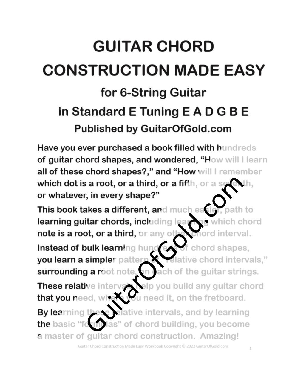 Chord Construction Guitar