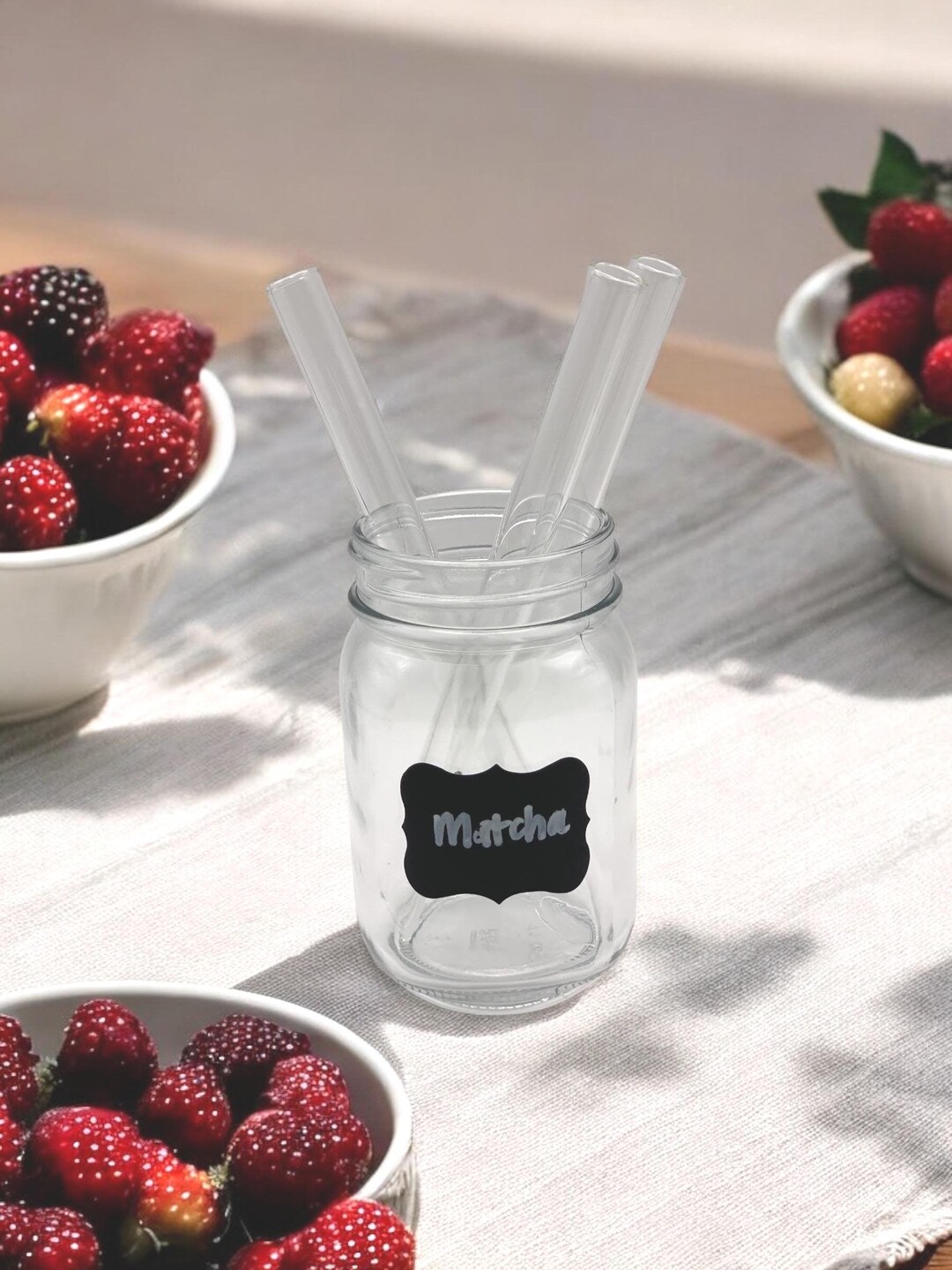 Extra Wide Mouth Smoothie Boba Glass Straws Straight Clear Borosilicate ...