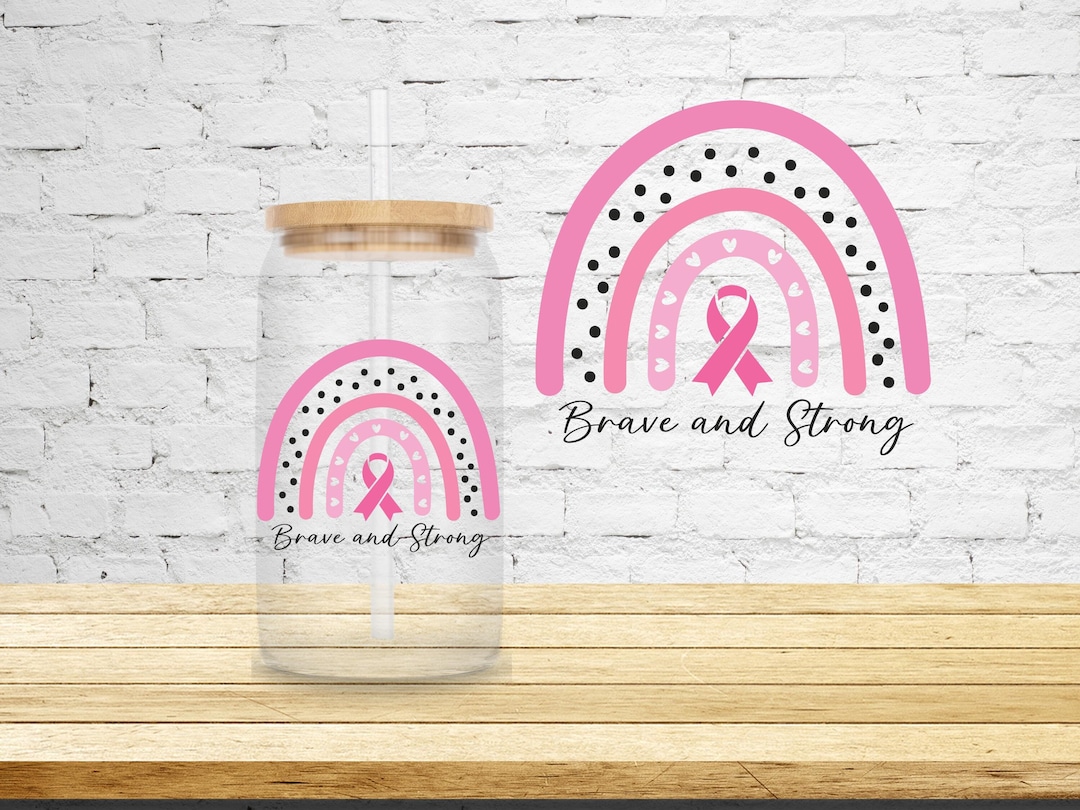 Customizable Breast Cancer Survivor Pink Awareness October Libbey Glass ...