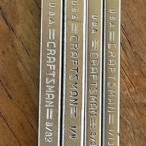 Vintage Craftsman 4 PC Lineup/alignment Punch Set 3to 4.50 Punches ...
