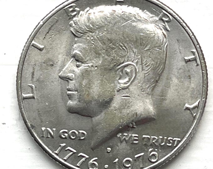 1976 D Kennedy Half Dollar - 1776-1976 Bicentennial Coin - Copper ...