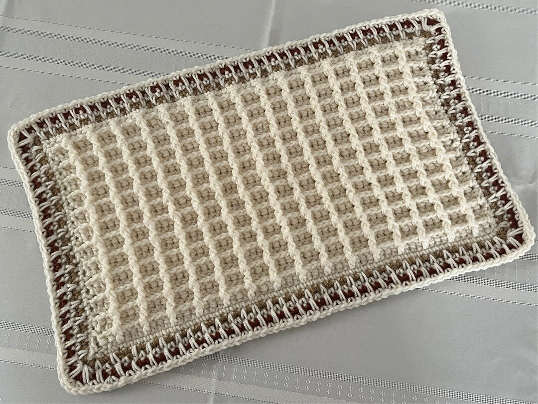 Creamy Cat-cat Nap Mat 19 X 14 Handmade Crocheted Mat Mat for Napping ...