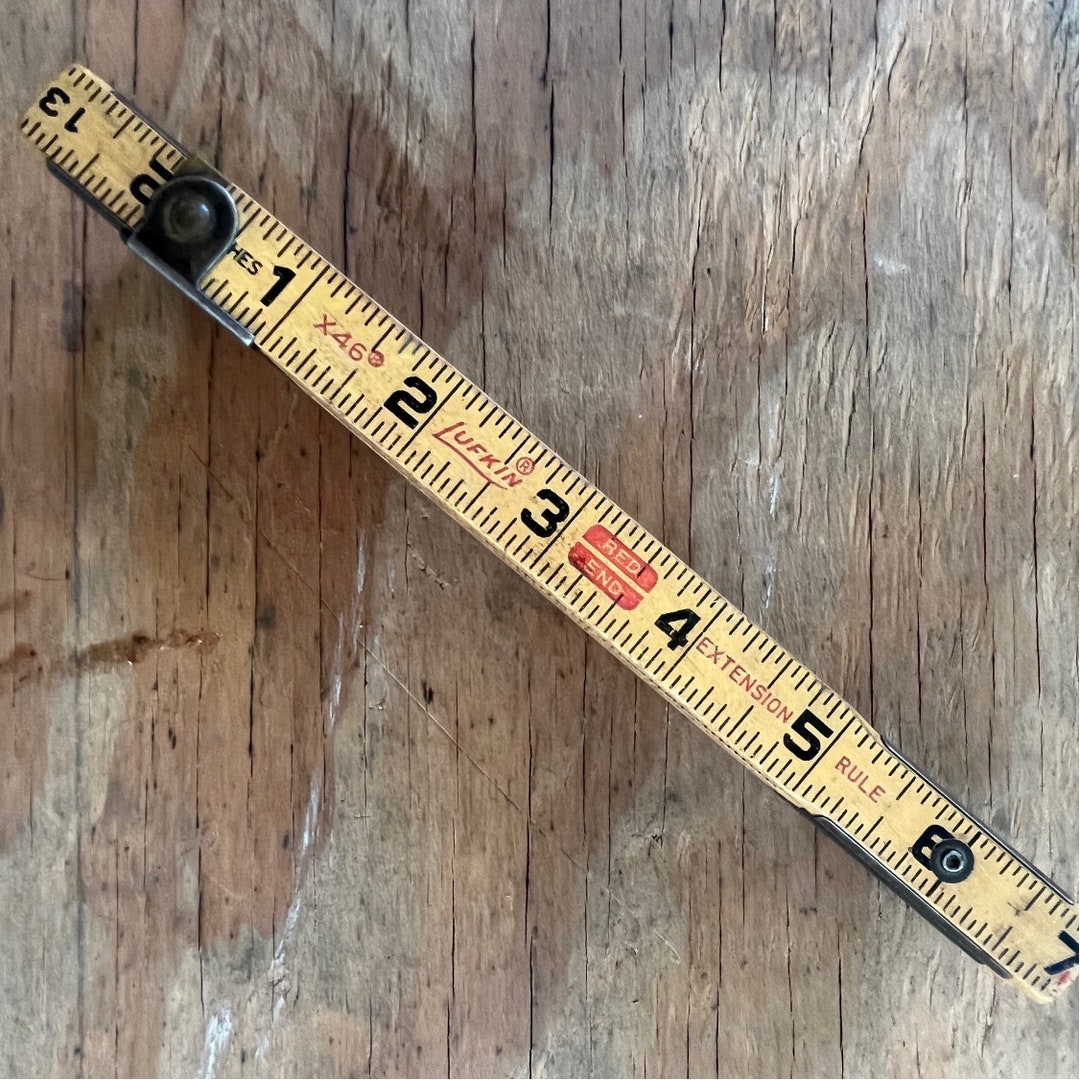 Vintage Lufkin X46 Red End Extension Rule Folding Ruler Made in USA ...