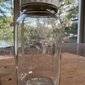 Vintage Knox K Inside a Keystone Mason Clear Quart Fruit - Etsy