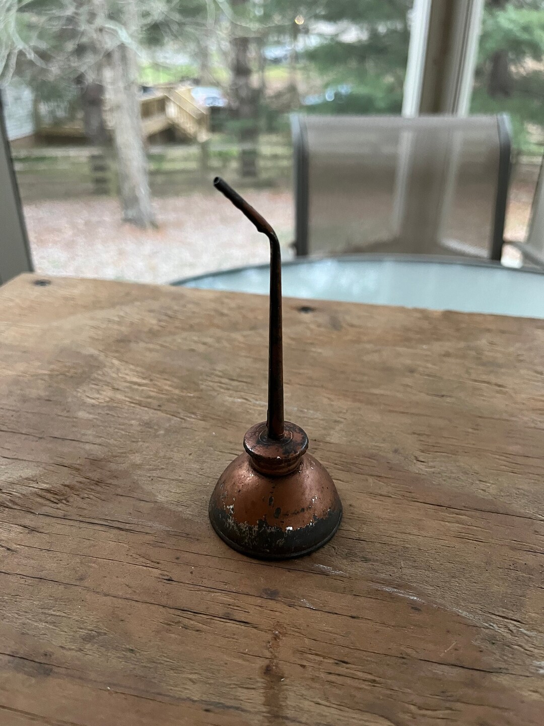 Vintage Mini Oil Can Oiler Thumb Pump Oiler Bronze Painted - Etsy