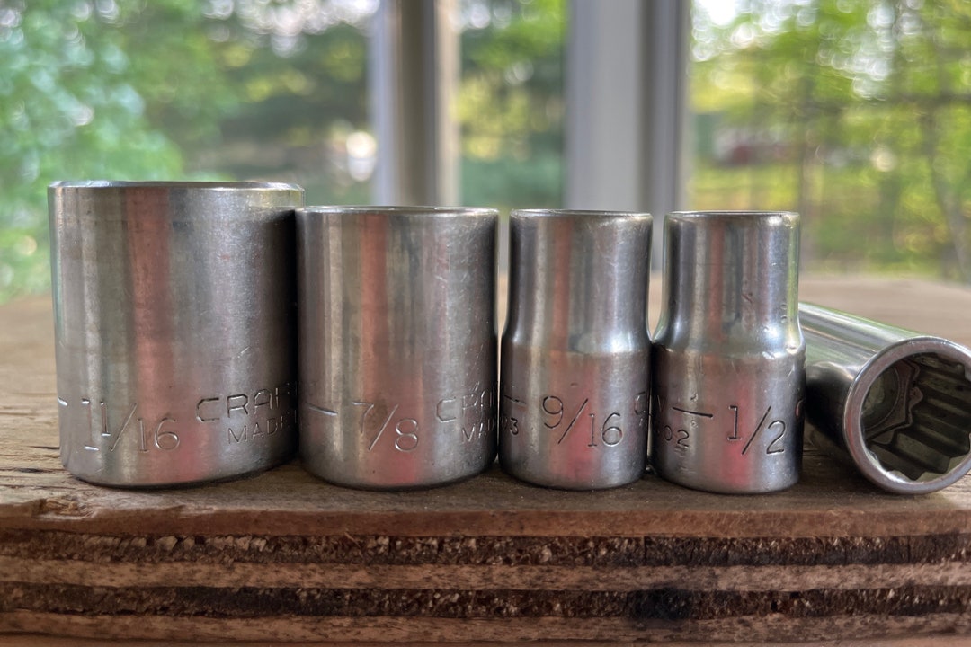 Vintage Craftsman 1/2” Drive Socket Set - 12 Point 5 Piece Mixed Set ...