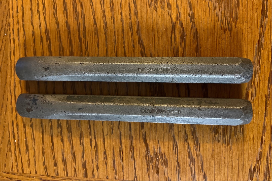 Vintage Delaware C Masonry Chisels - Set of Two 7.25" Stone Chisels ...