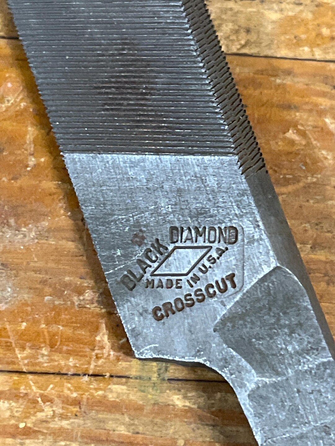 Vintage Black Diamond Rounded Triangular File - 10” Knife Type File ...