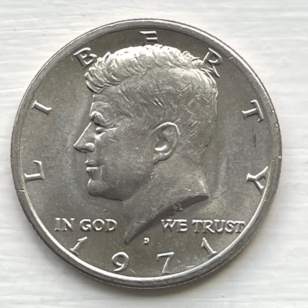 1971 D Kennedy Half Dollar - Copper/nickel Clad - Lightly Circulated ...
