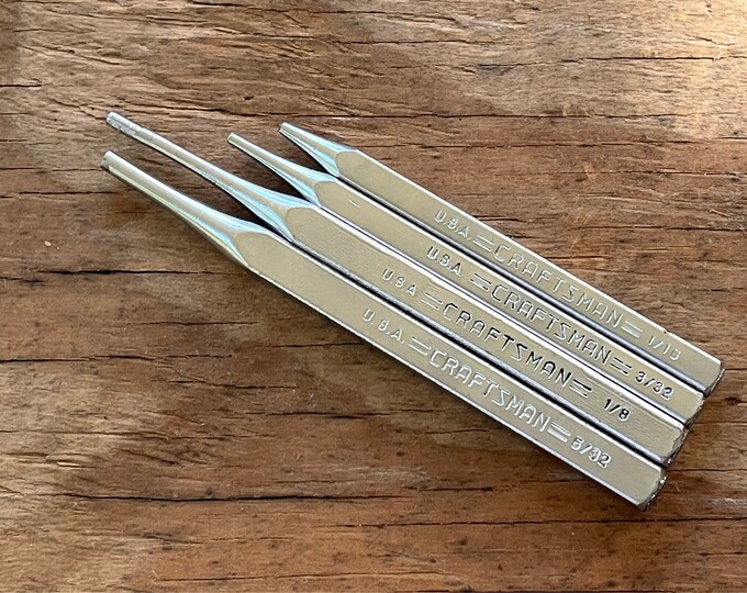 Vintage Craftsman 4 PC Lineup/alignment Punch Set - 3"to 4.50" Punches ...