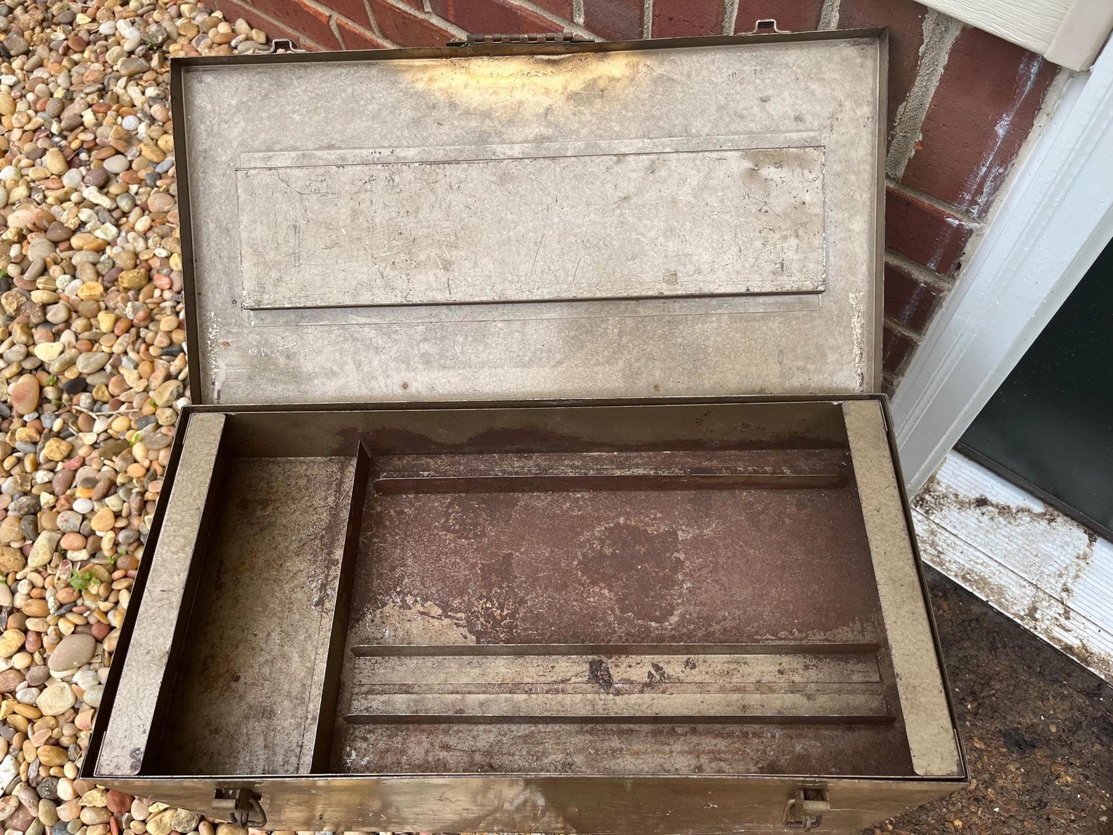 1950s Military Style Tool Box - Pebbled Tan/gold in Color - Unbranded ...