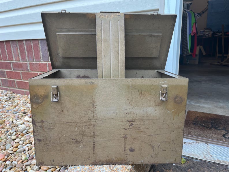1950s Military Style Tool Box - Pebbled Tan/gold in Color - Unbranded ...